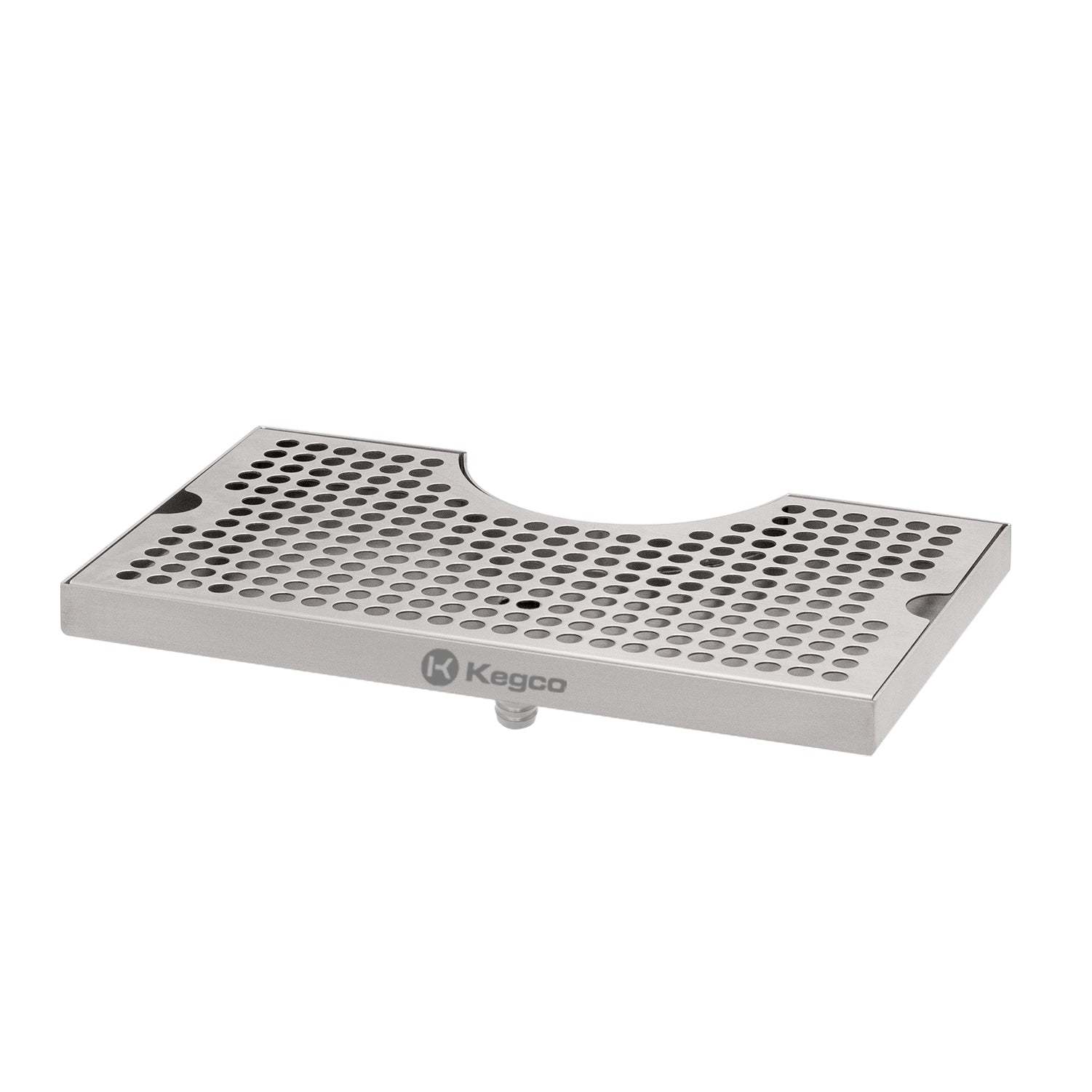 12" x 7" Surface Mount Drip Tray 3" Column Cut-Out with Drain
