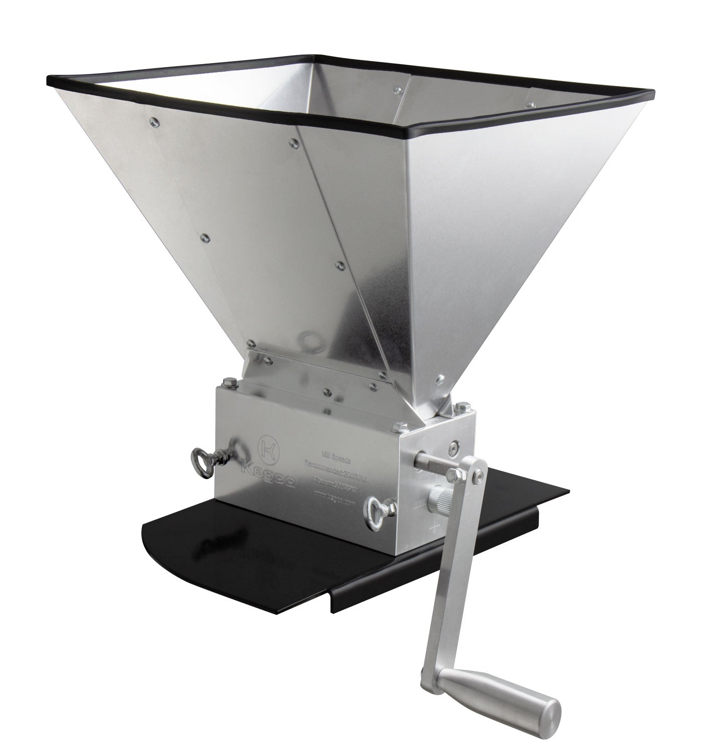 Grain Mill with 11 lb Hopper and 3 Rollers - Kegco Beverage Supply